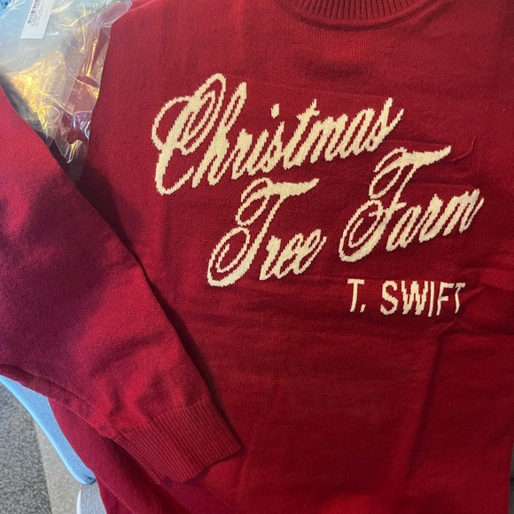 Taylor Swift | Sweaters | Taylor Swift Christmas Tree Farm Sweater Red ...